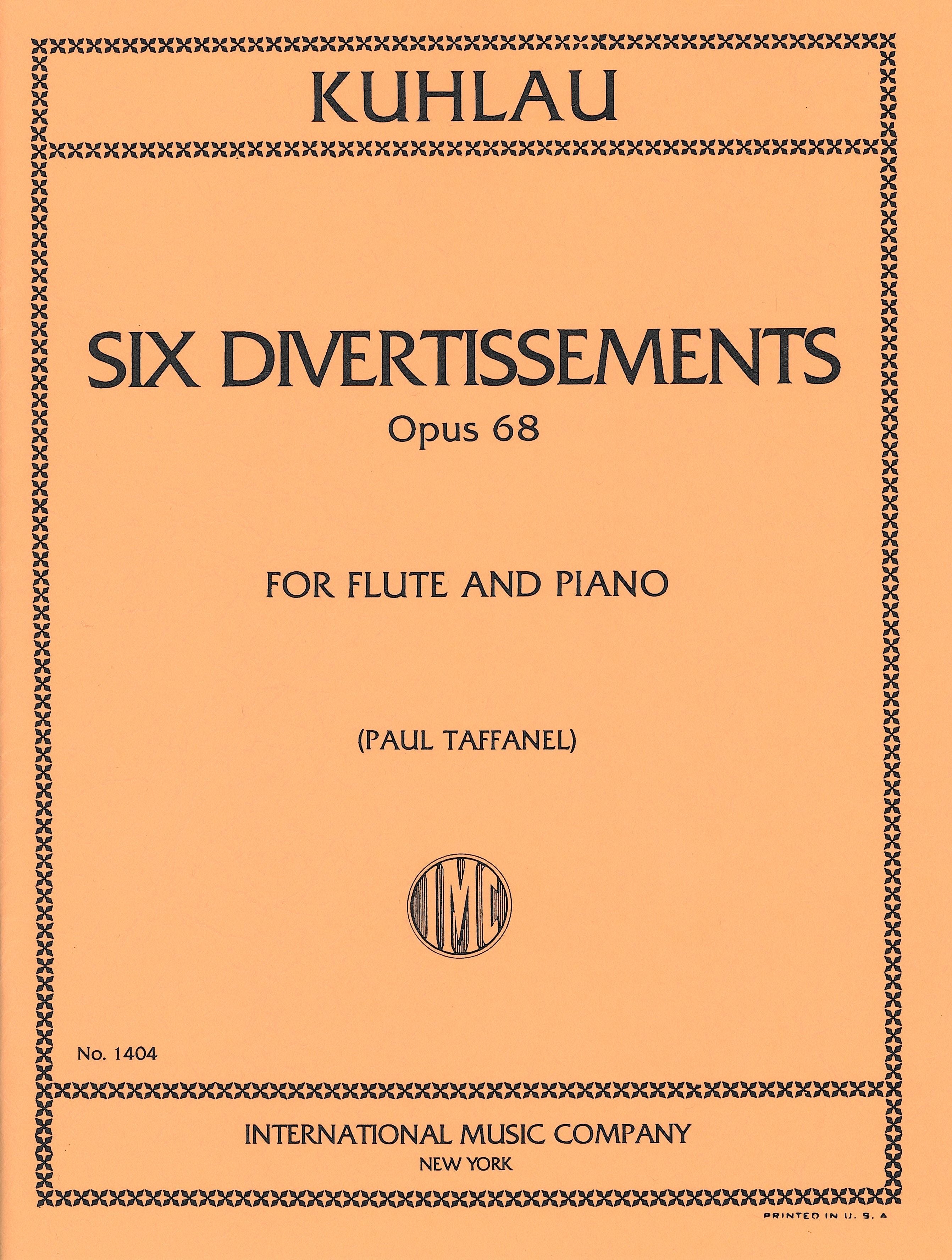 6つのディヴェルティスメント Op.68（嬉遊曲）（フルートソロ）／Six Divertissements Opus 68 (Flute ...