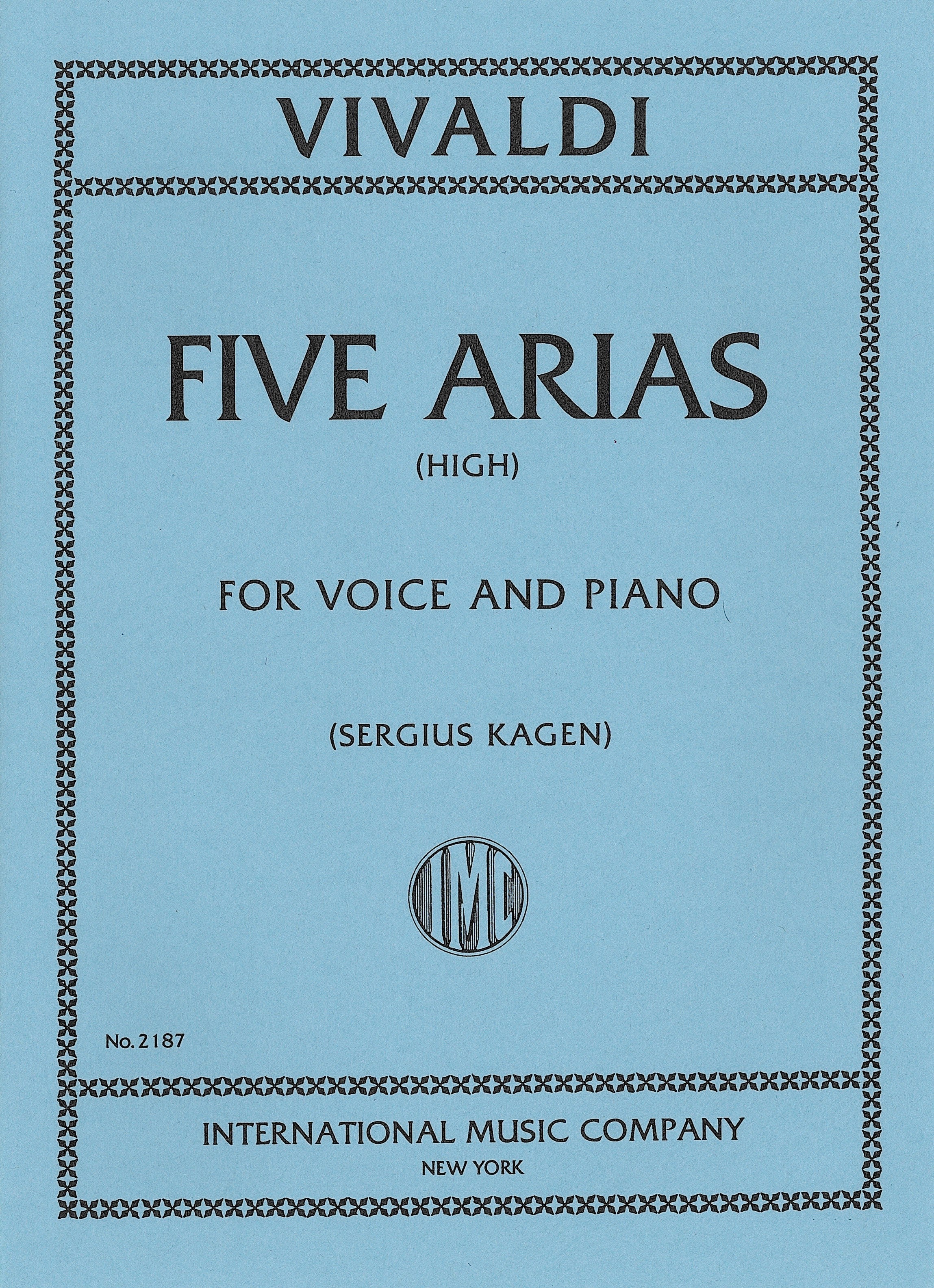 5つのアリア集（高声用）／5 Arias (High Voice & Piano) – ウィンズスコア