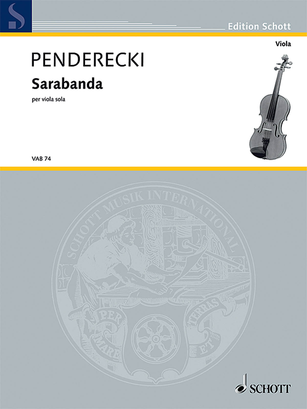 サラバンド（Originally for Cello）／Sarabanda (Viola Solo) - Krzysztof Pendere ...