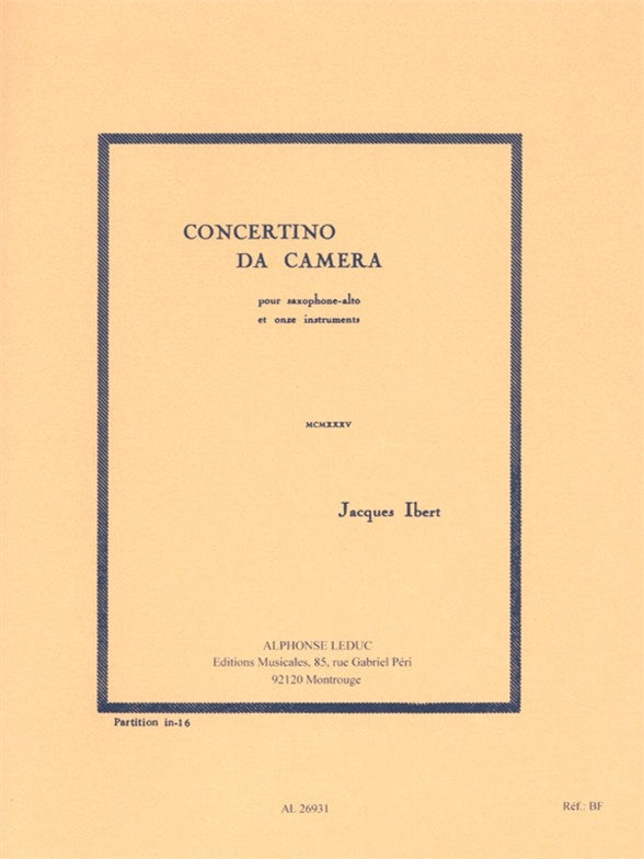 Concertino da Camera (Orch. Study Score) – ウィンズスコア