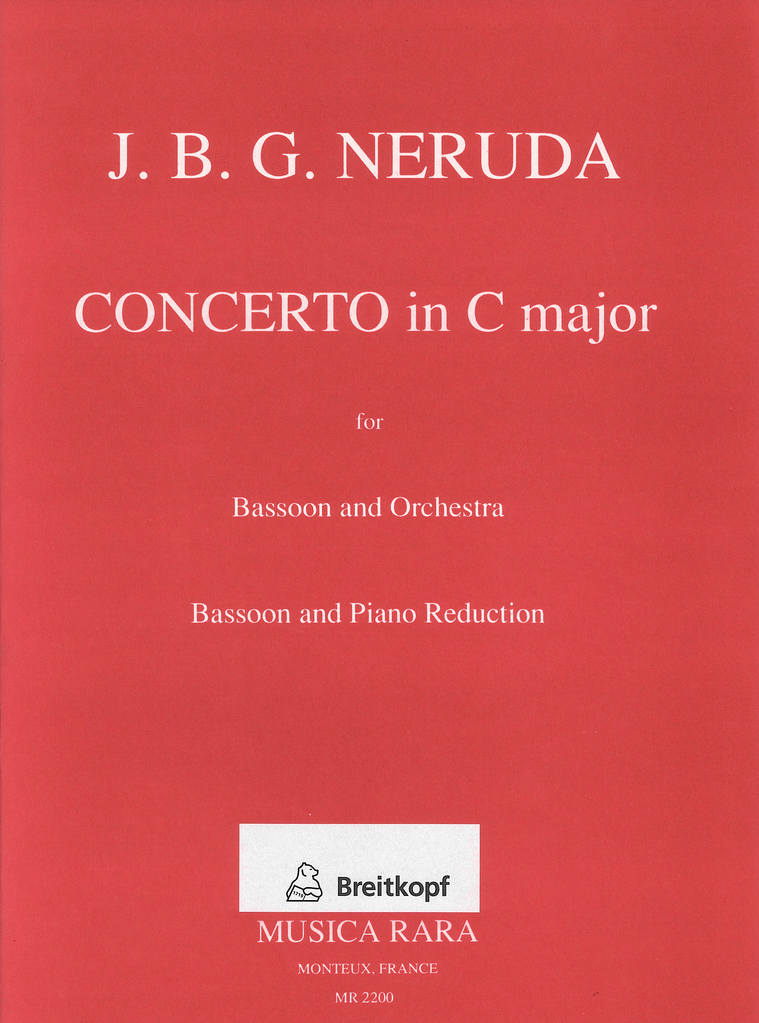 ファゴット協奏曲 ハ長調（ファゴットソロ）／Bassoon Concerto in C Major (Musica Rara) – ウィンズスコア