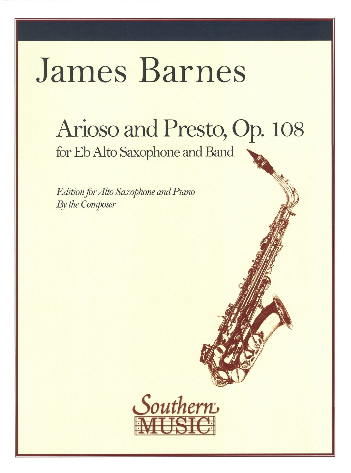 アリオーソとプレスト Op.108（アルトサックスソロ）／Arioso and Presto Op. 108 (A. Sax & Piano ...