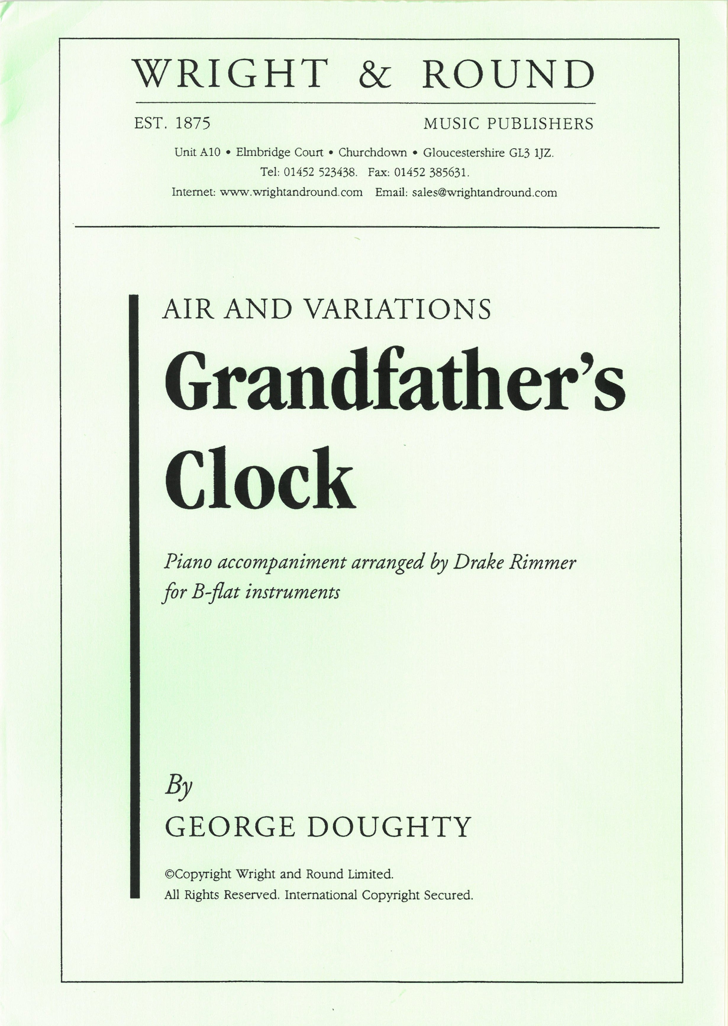 Grandfather's Clock (Bb Instrumet & Piano) - George Doughty – ウィンズスコア